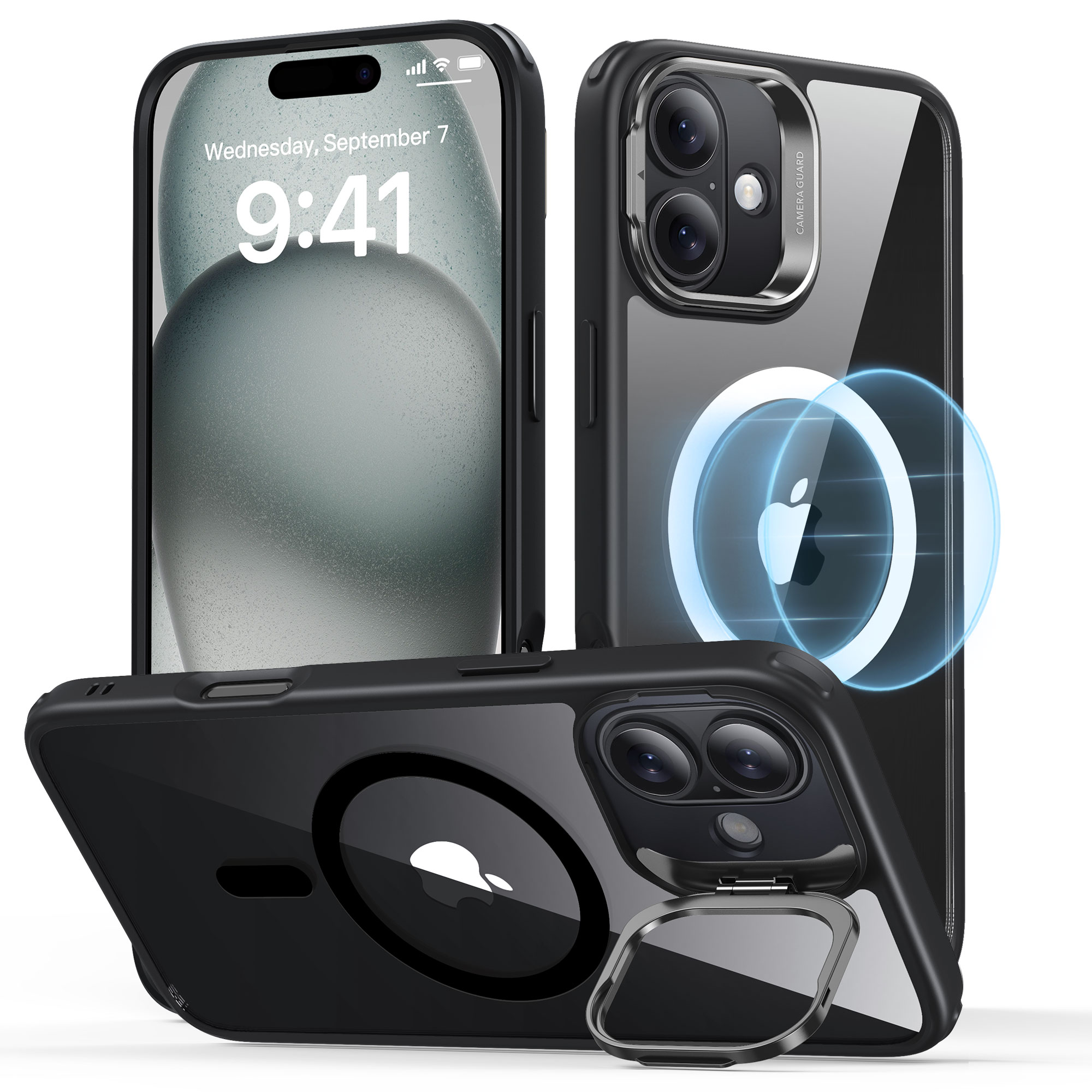 ESR Classic Hybrid Case with Stash Stand (HaloLock) iPhone 16 – ナイコム株式会社